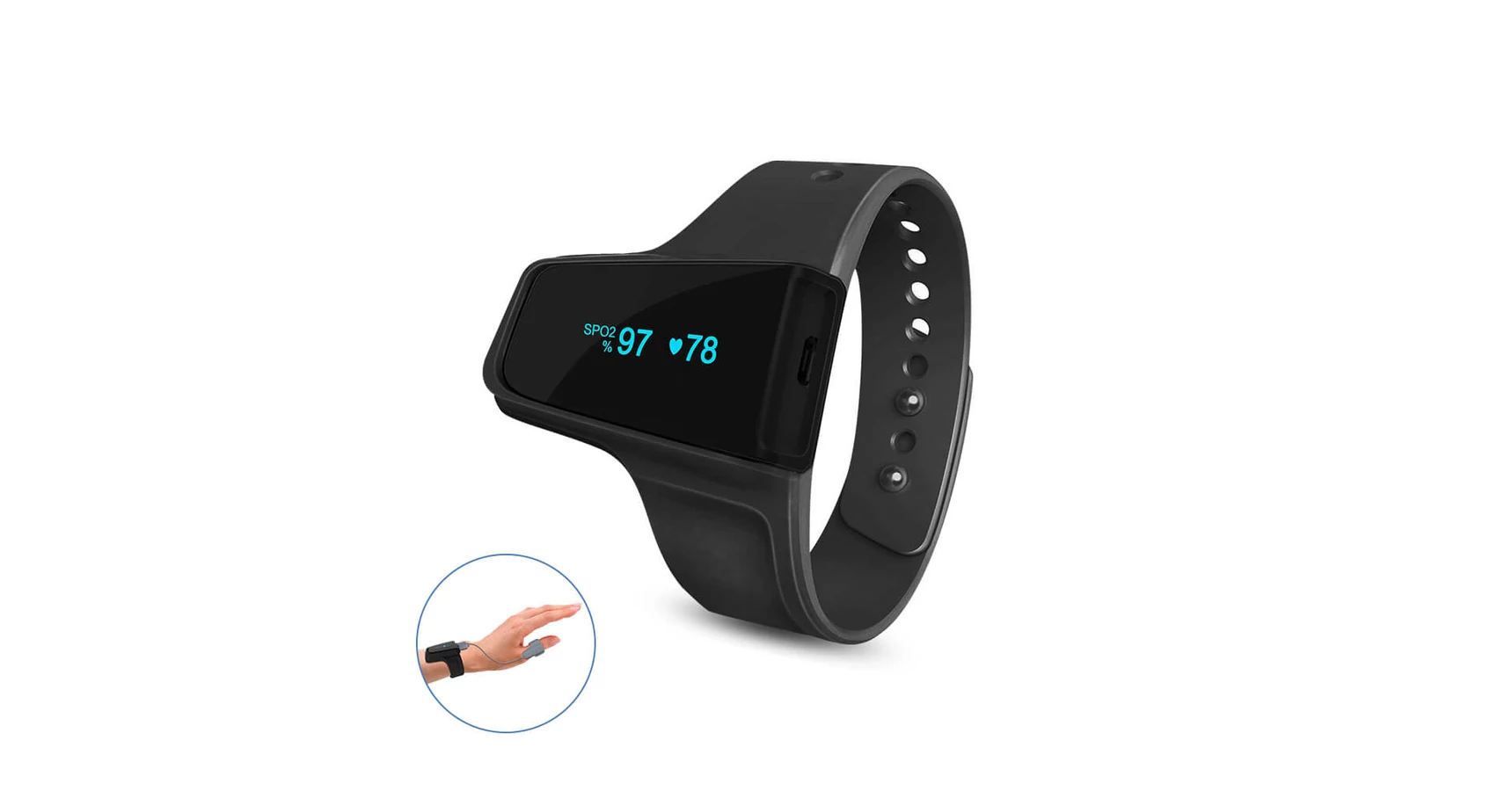 Viatom Checkme O2 Max – apnoe figyelő, véroxigén és pulzusmérő okosóra